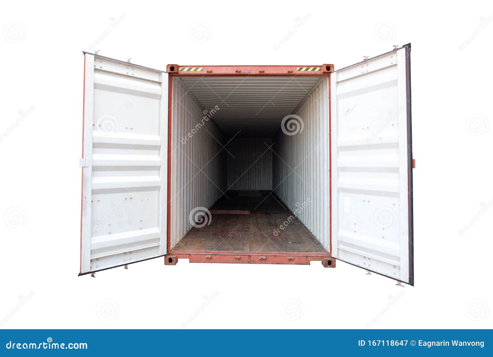 Interior View of the Container, Open the Door, Import and Export ...