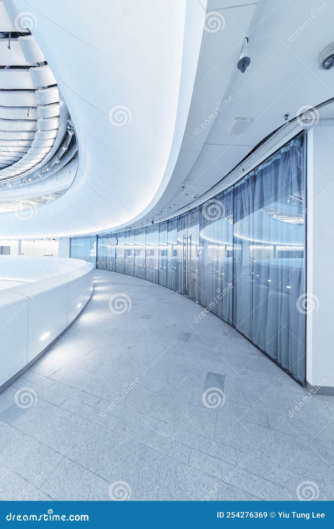 Interior View of Corridor of Modern Building Stock Image - Image of ...