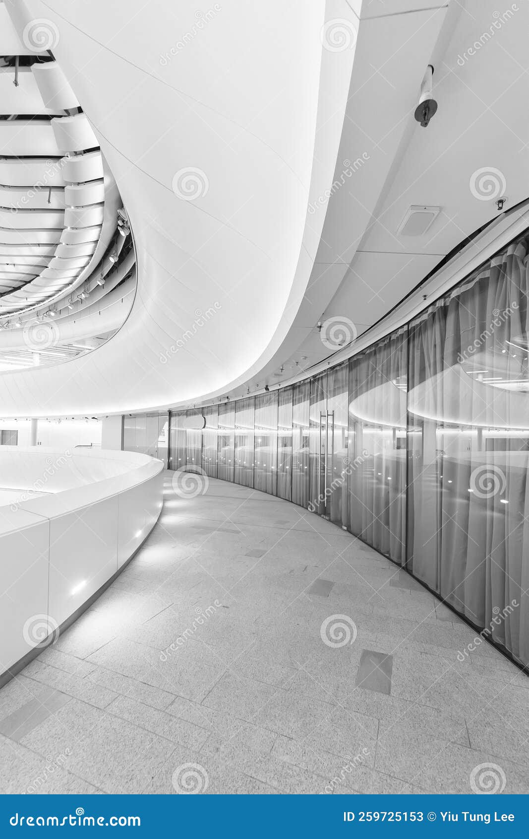 Interior View of Corridor of Modern Building Stock Image - Image of ...