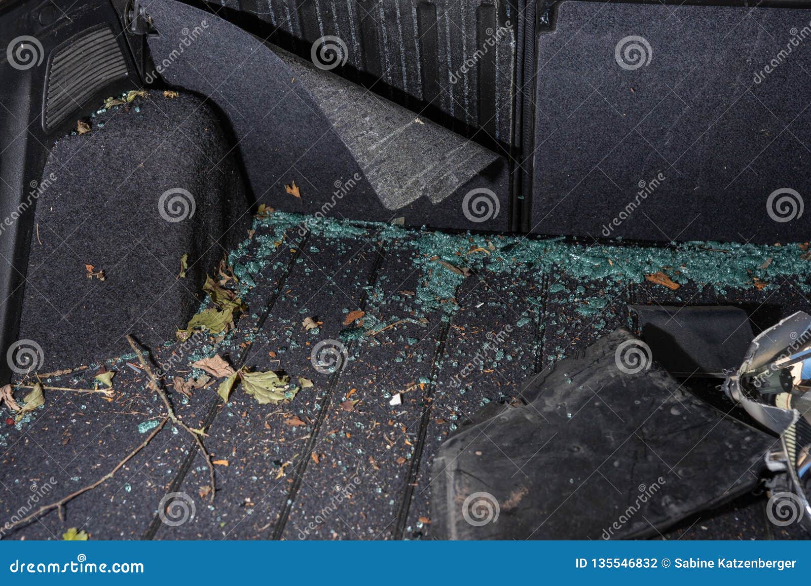 Interior View of a Damaged Car Stock Photo - Image of agent, boot ...