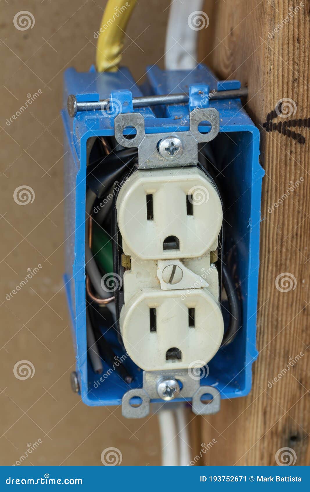 Interior View of an Electrical Outlet Stock Image - Image of building ...