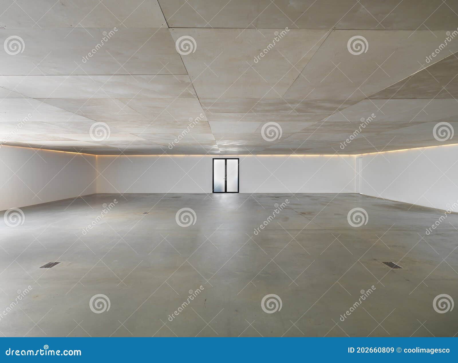 An Interior View of an Empty Art Gallery Stock Image - Image of ...