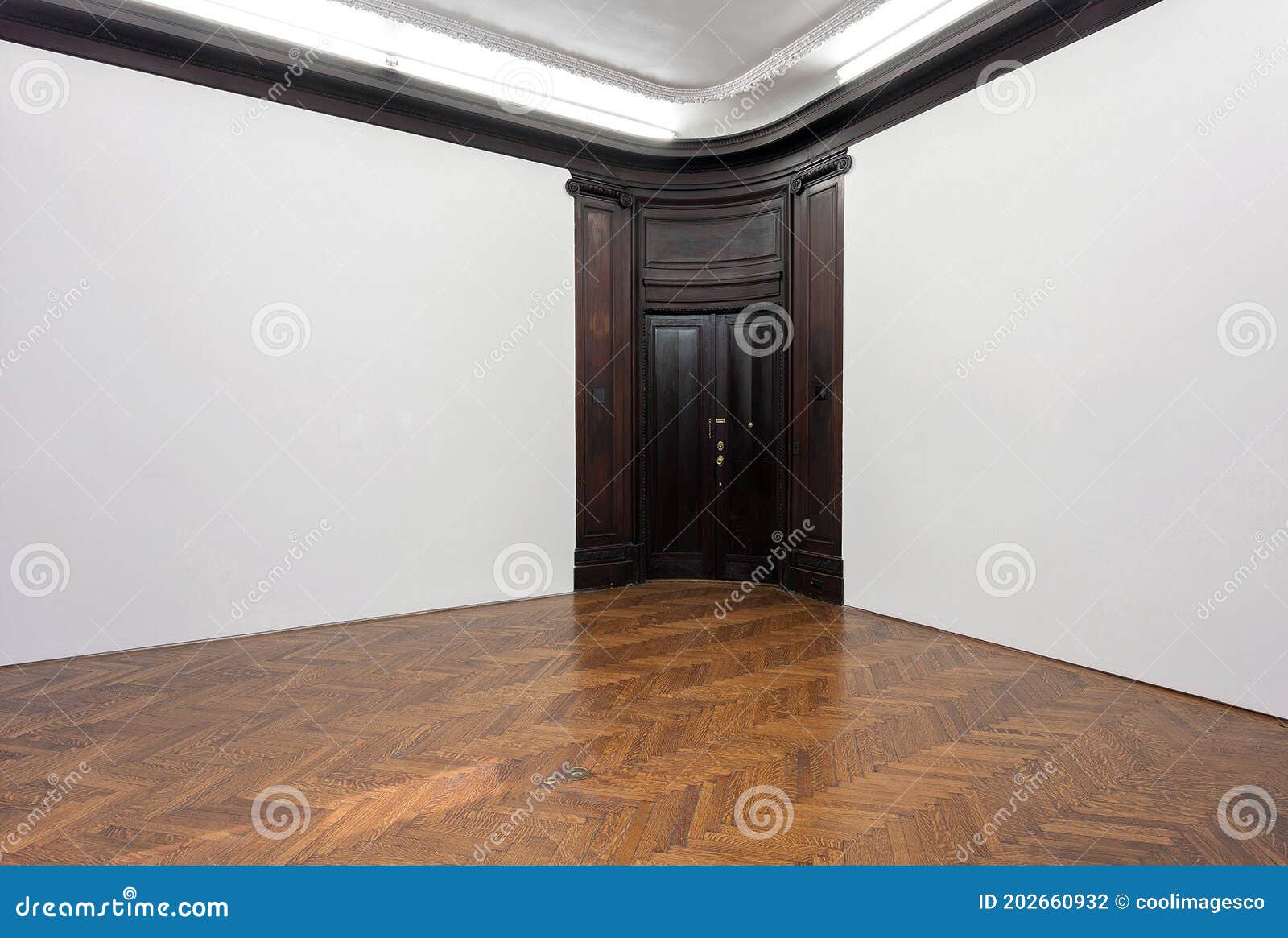 An Interior View of an Empty Art Gallery Stock Photo - Image of design ...