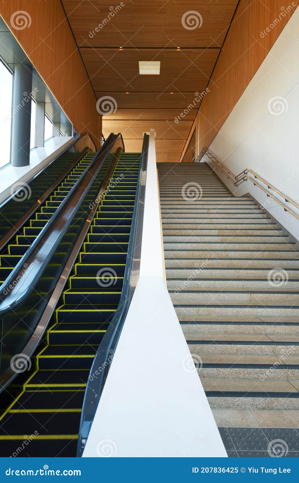 Escalator and Stairway in Modern Architecture Stock Image - Image of ...