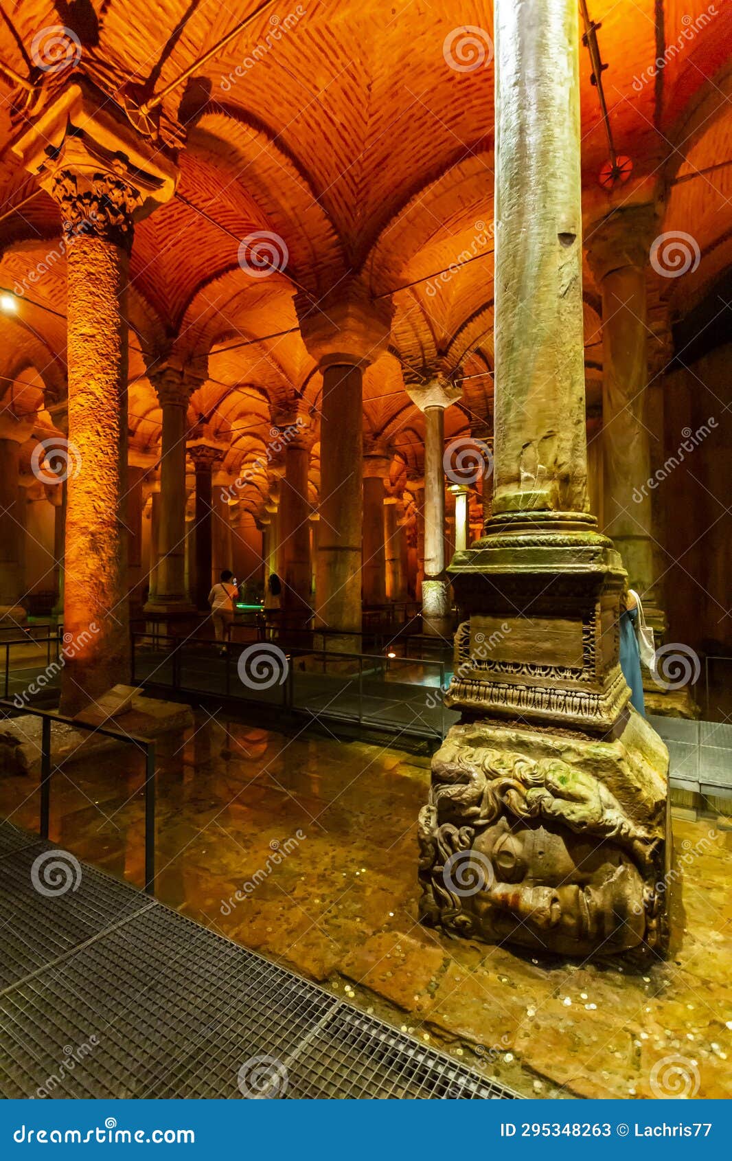 Interior View of the Famous Underground Basilica Cistern in Istanbul ...
