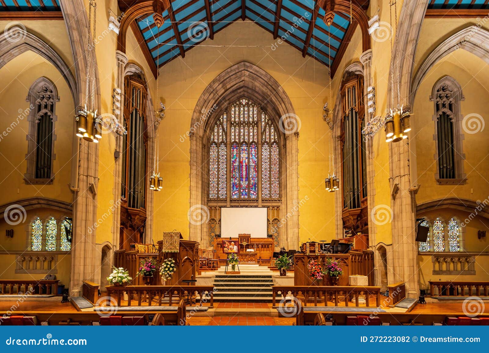 Interior View of the First Methodist Church Editorial Photography ...