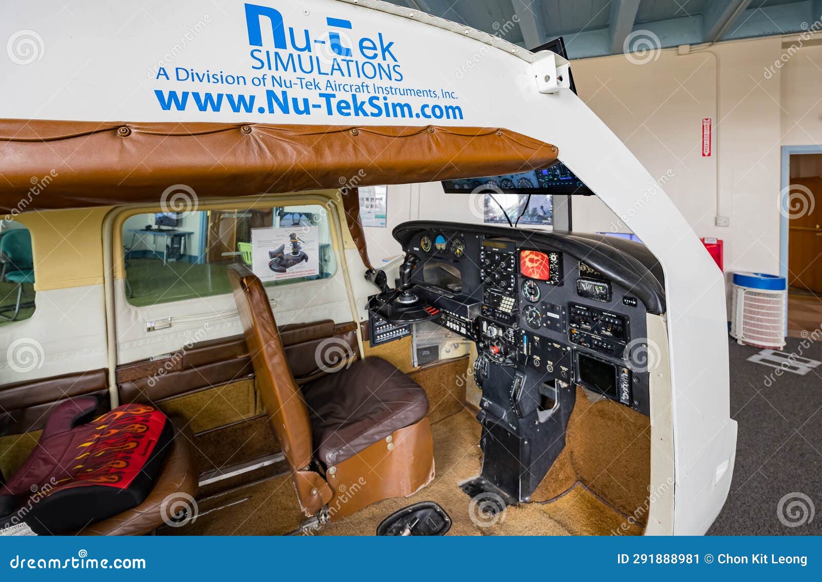 Interior View of a Flight Simulation Device in the Aviation Museum ...