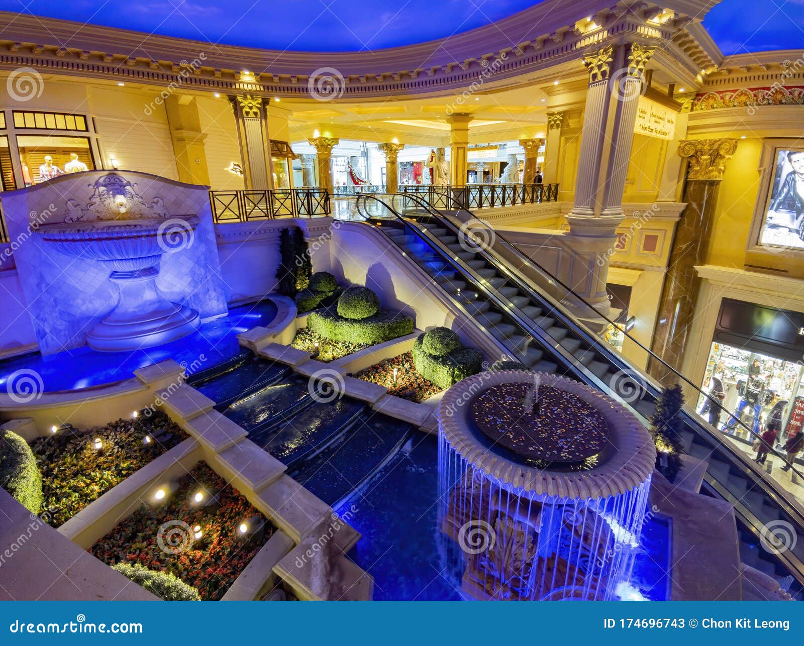 Interior View of the Forum Shops at Caesars Palace Editorial Stock ...