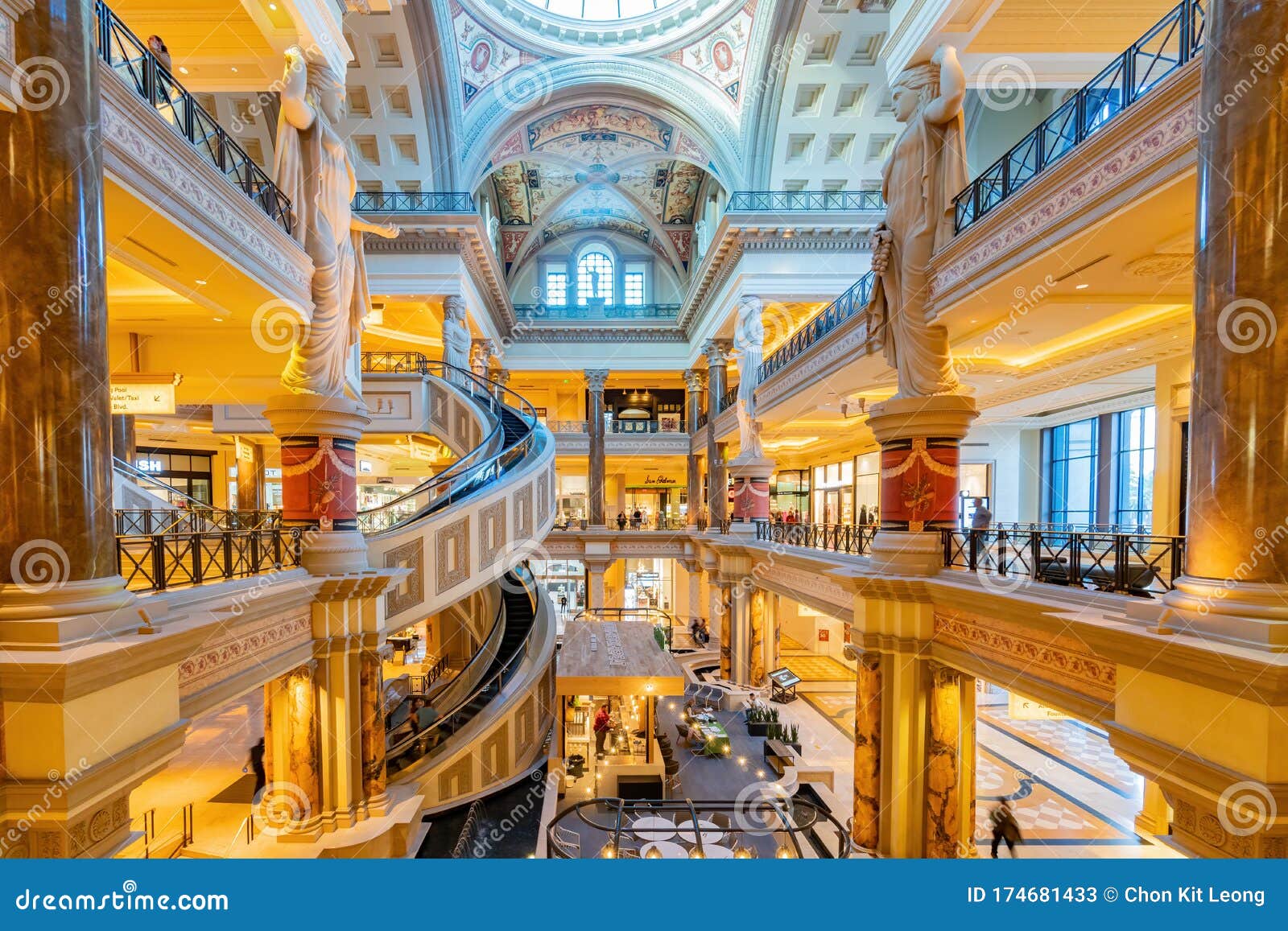 Interior View of the Forum Shops Editorial Stock Photo - Image of ...