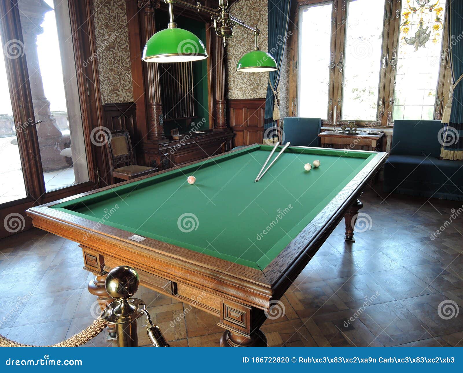 Interior View of the Game Room in Drachenburg Castle in Cologne ...