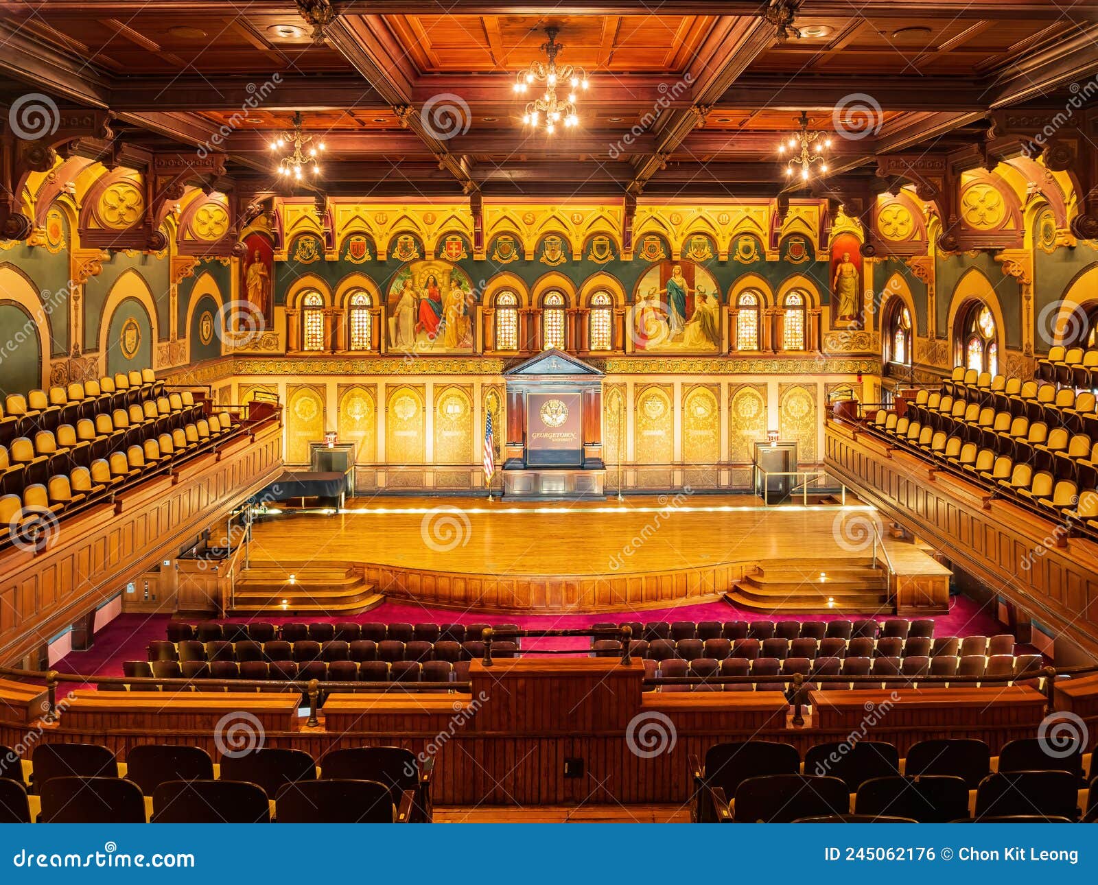 Interior View of the Healy Hall in Georgetown University Stock Photo ...