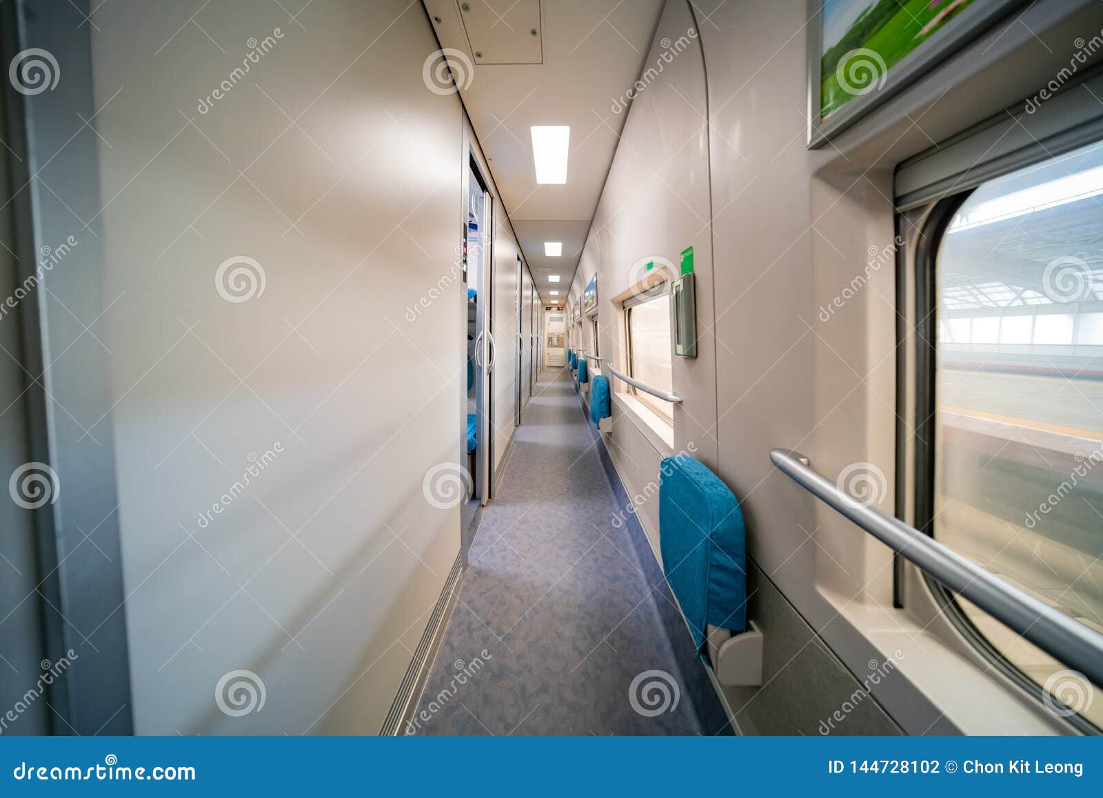 Interior View of a High Speed Rail Train Stock Photo - Image of metro ...