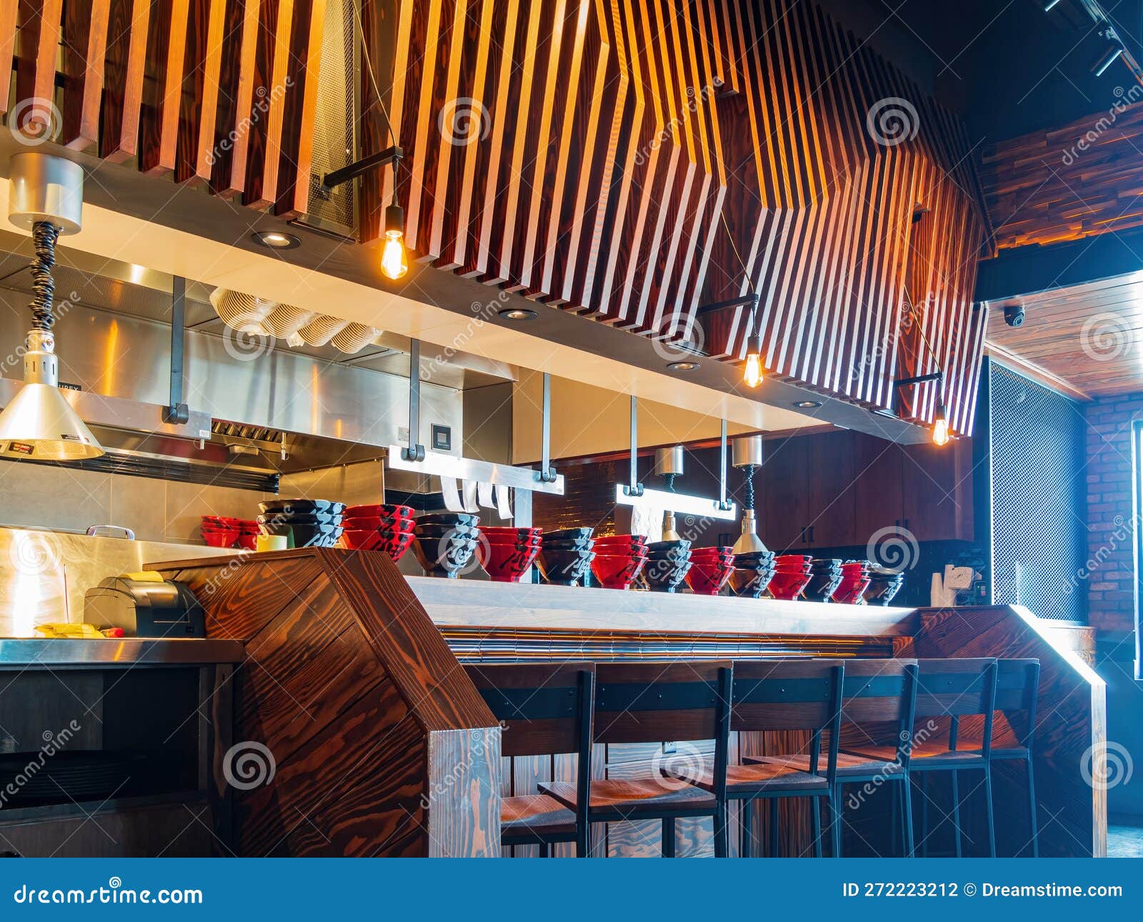 Interior View of a Japanese Style Restaurant Editorial Photography ...