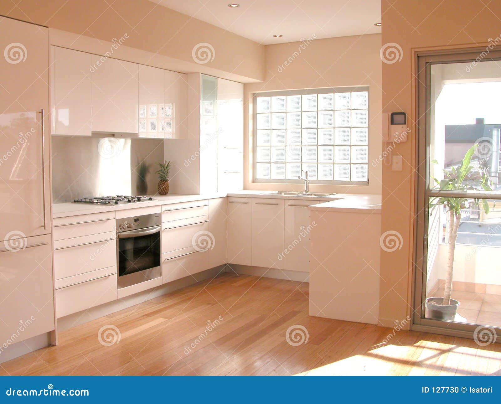 Interior view of a kitchen stock photo. Image of foor, renovation - 127730