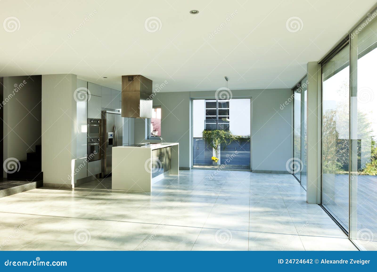 Interior, View of the Kitchen Stock Photo - Image of bright, local ...