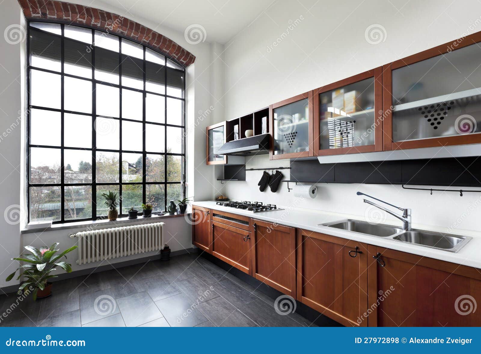 Interior, View of the Kitchen Stock Photo - Image of light, furniture ...