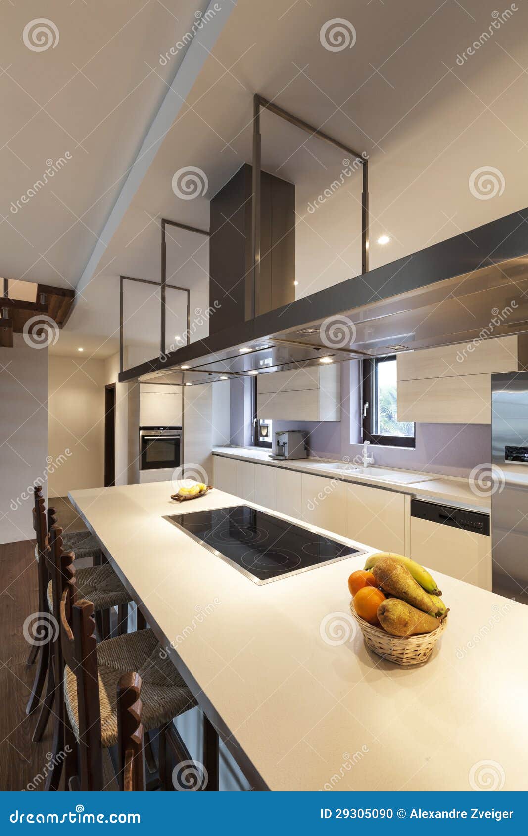 Interior, View of the Kitchen Stock Photo - Image of comfortable ...