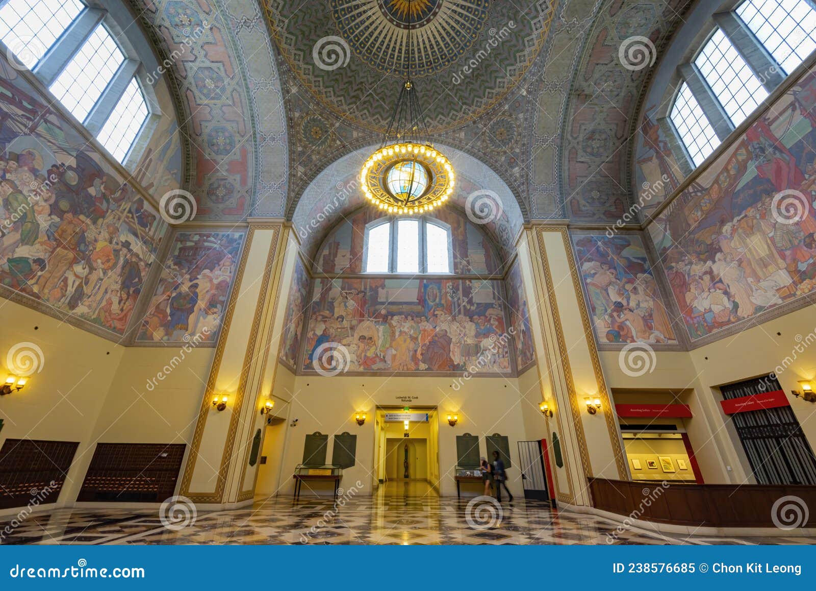 Interior View of the Los Angeles Public Library Editorial Image - Image ...