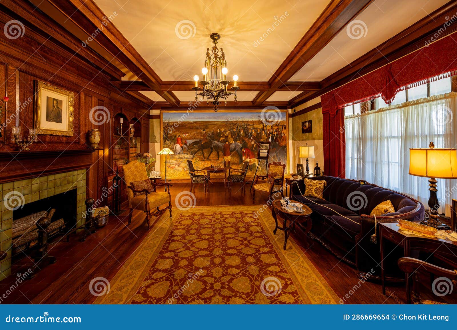 Interior View of the Marland S Grand Home Editorial Stock Image - Image ...