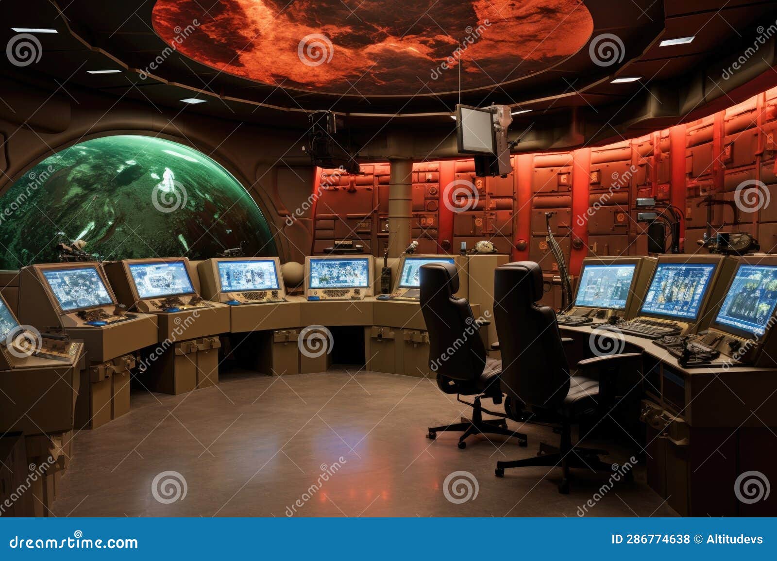 Interior View of Mars Simulation Habitat Control Room Stock ...