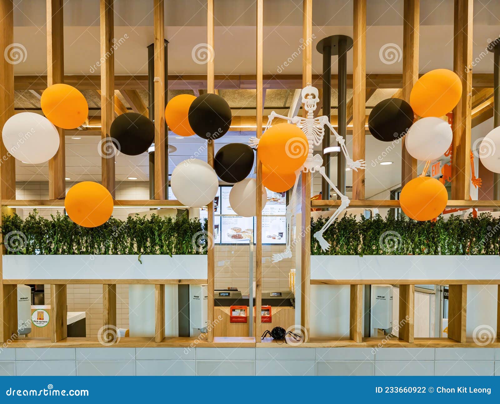 McDonald`s Fast Food Cafe And Restaurant Chain. Building With Brown ...