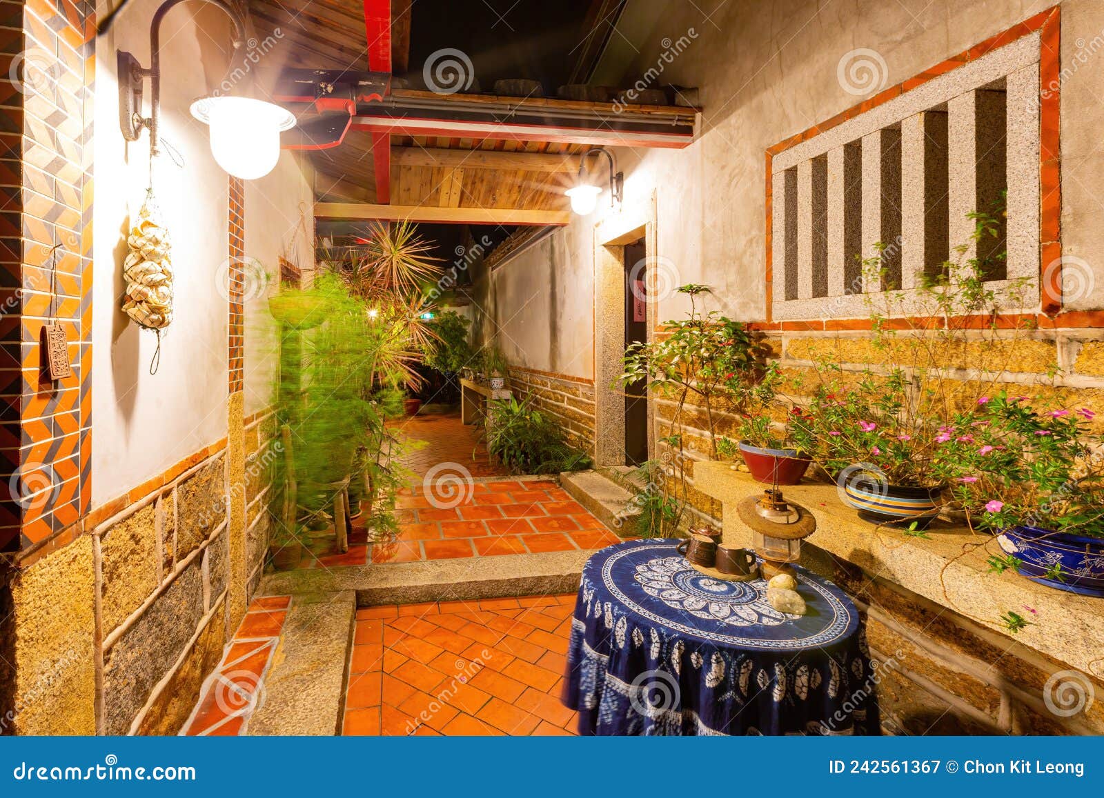 Interior View of a Minnan Architecture Building Stock Image - Image of ...