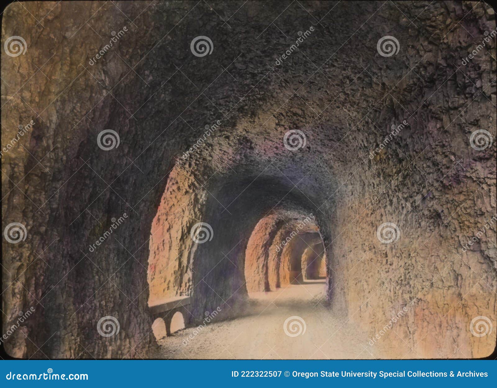 Interior View Of Mitchell Point Tunnel, Columbia Highway Picture. Image ...