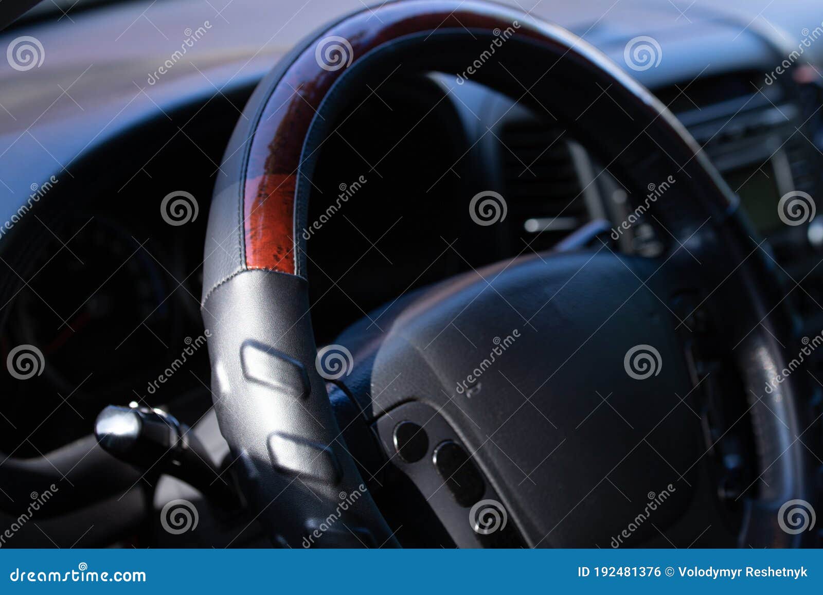 Interior View of the Modern Business Car Stock Photo - Image of leather ...