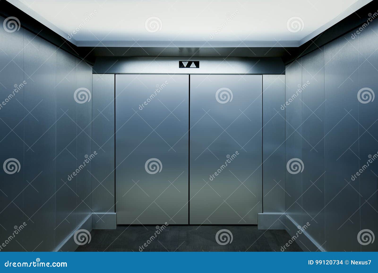 Modern Elevator Interior stock photo. Image of steel - 99120734