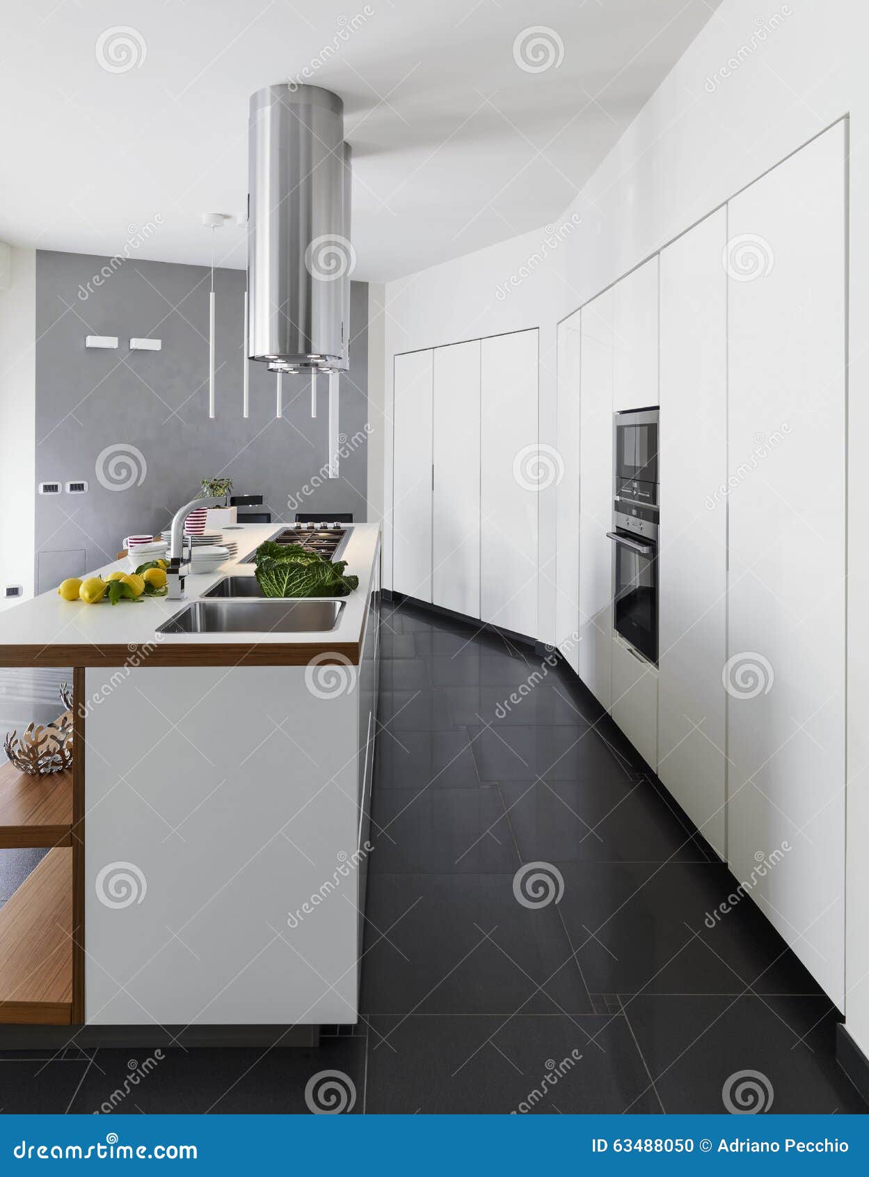 Interior View of a Modern Kitchen Stock Photo - Image of luxury ...