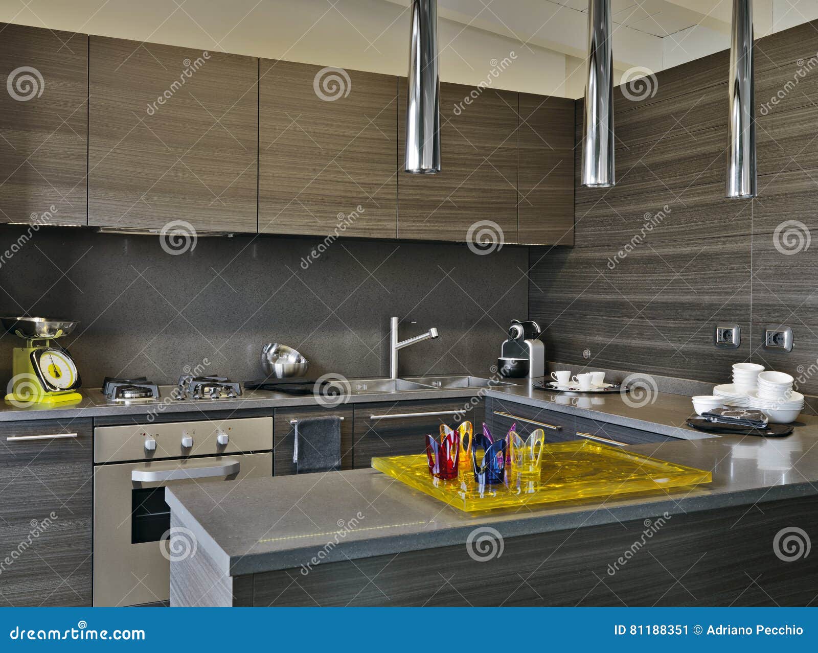 Interior View of a Modern Kitchen Stock Image - Image of dreamstime ...