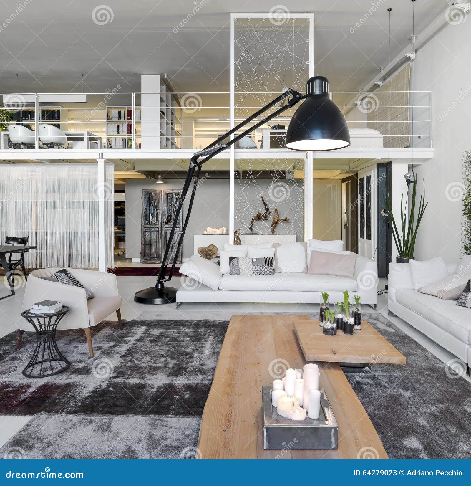 Interior View of Modern Living Room Stock Image - Image of living ...