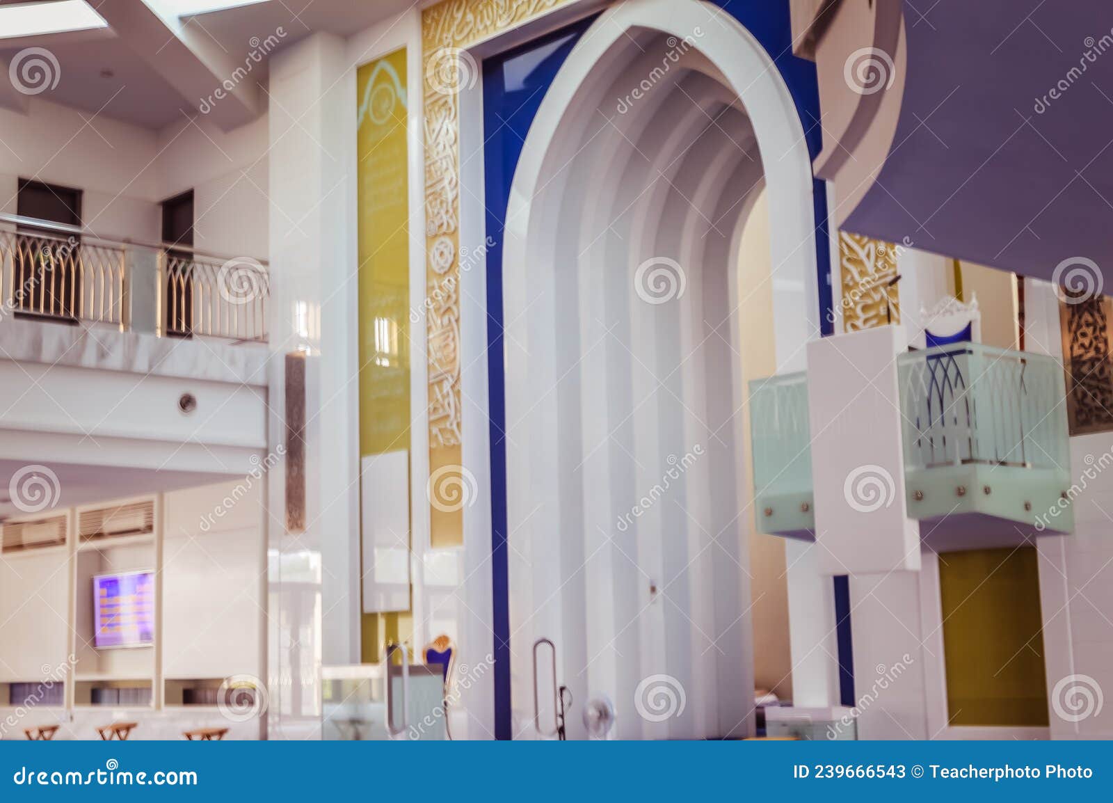 Interior View of Modern Mosque with Beautiful Structure Stock Image ...