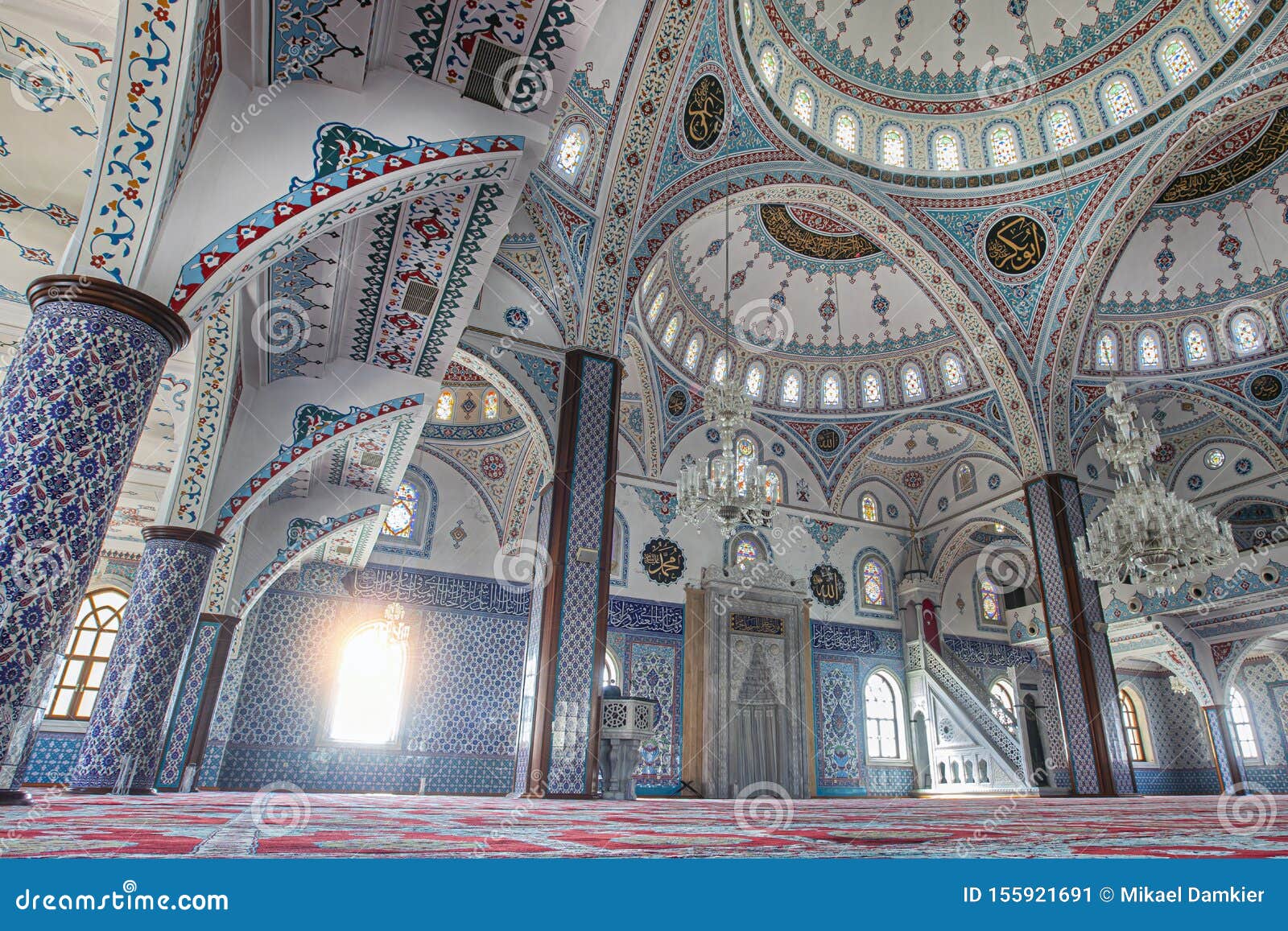 Interior View of Mosque in Turkey Stock Image - Image of interior ...
