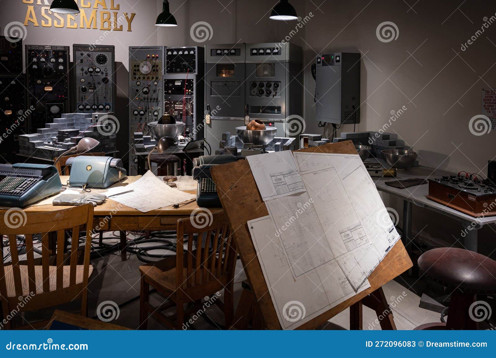 A Room with Tables and Various Electrical Equipment Editorial Stock ...