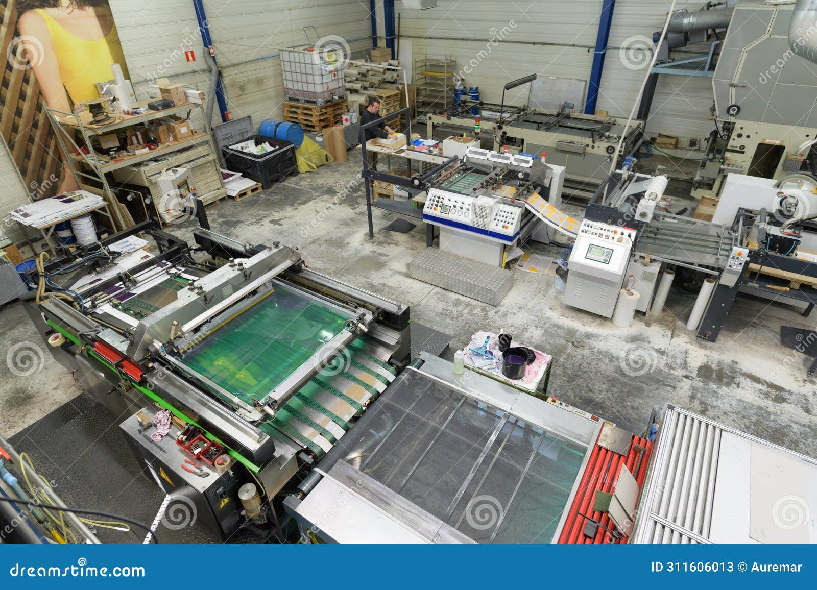 Interior View Printing Factory Stock Image - Image of manufacturing ...