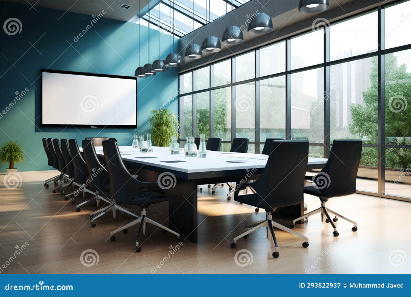 Interior View of a Professionally Designed Office Conference Room Stock ...