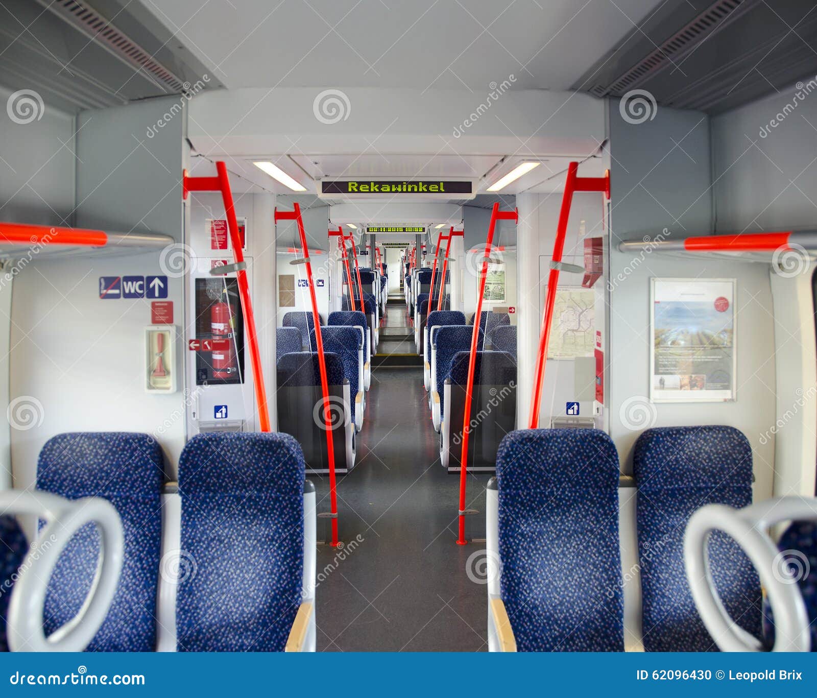 Interior View of a Regional Rail Unit Stock Photo - Image of railways ...