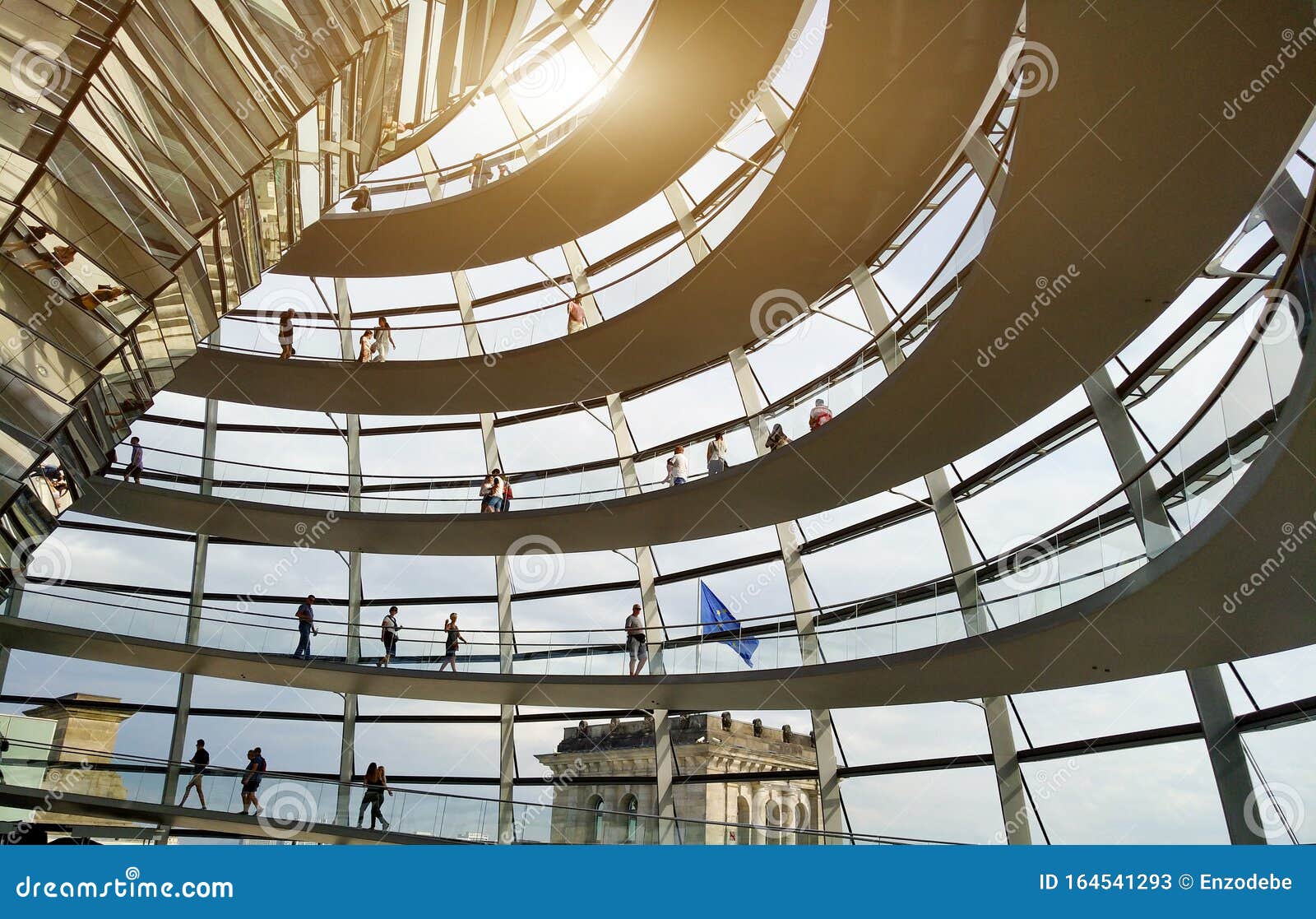 Interior View of Reichstag and Visitors Editorial Stock Photo - Image ...