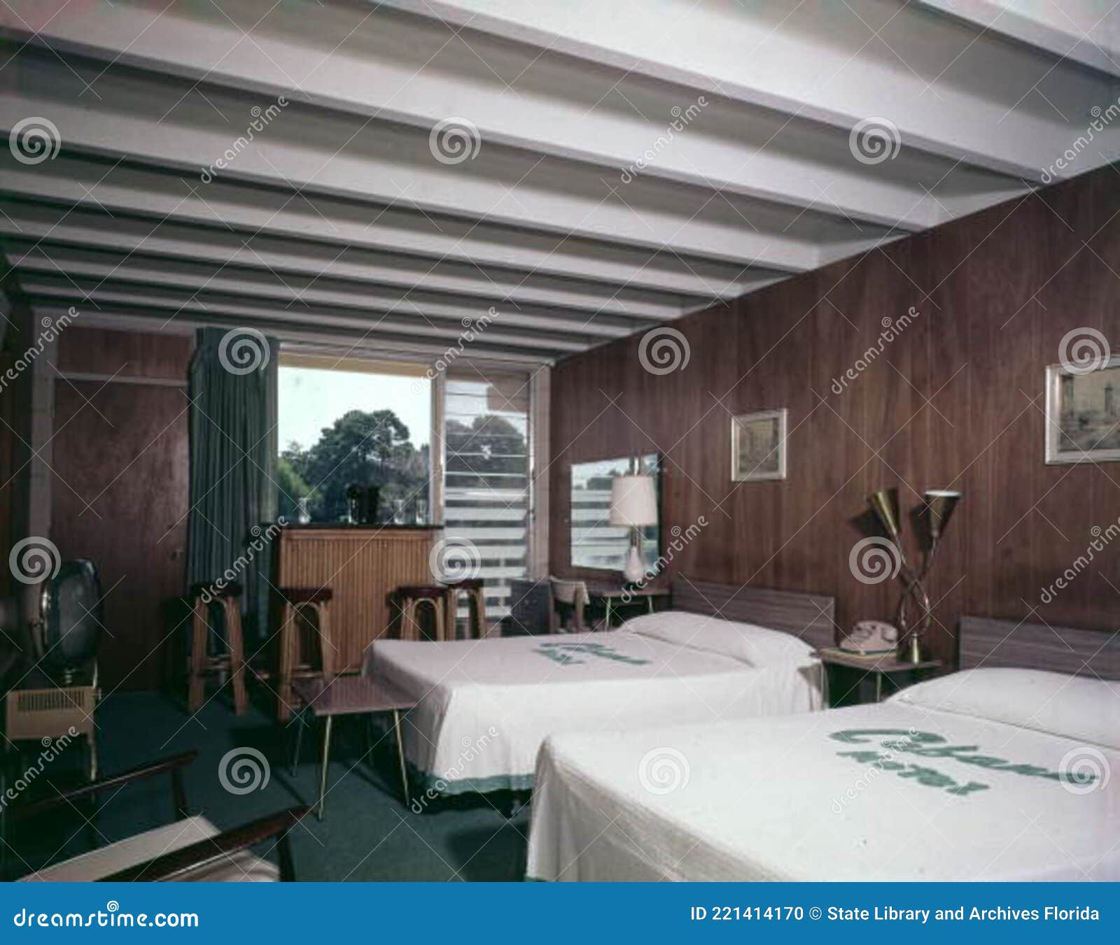 Interior View Of Room At The Cabana Motel In Florida. Picture Image ...