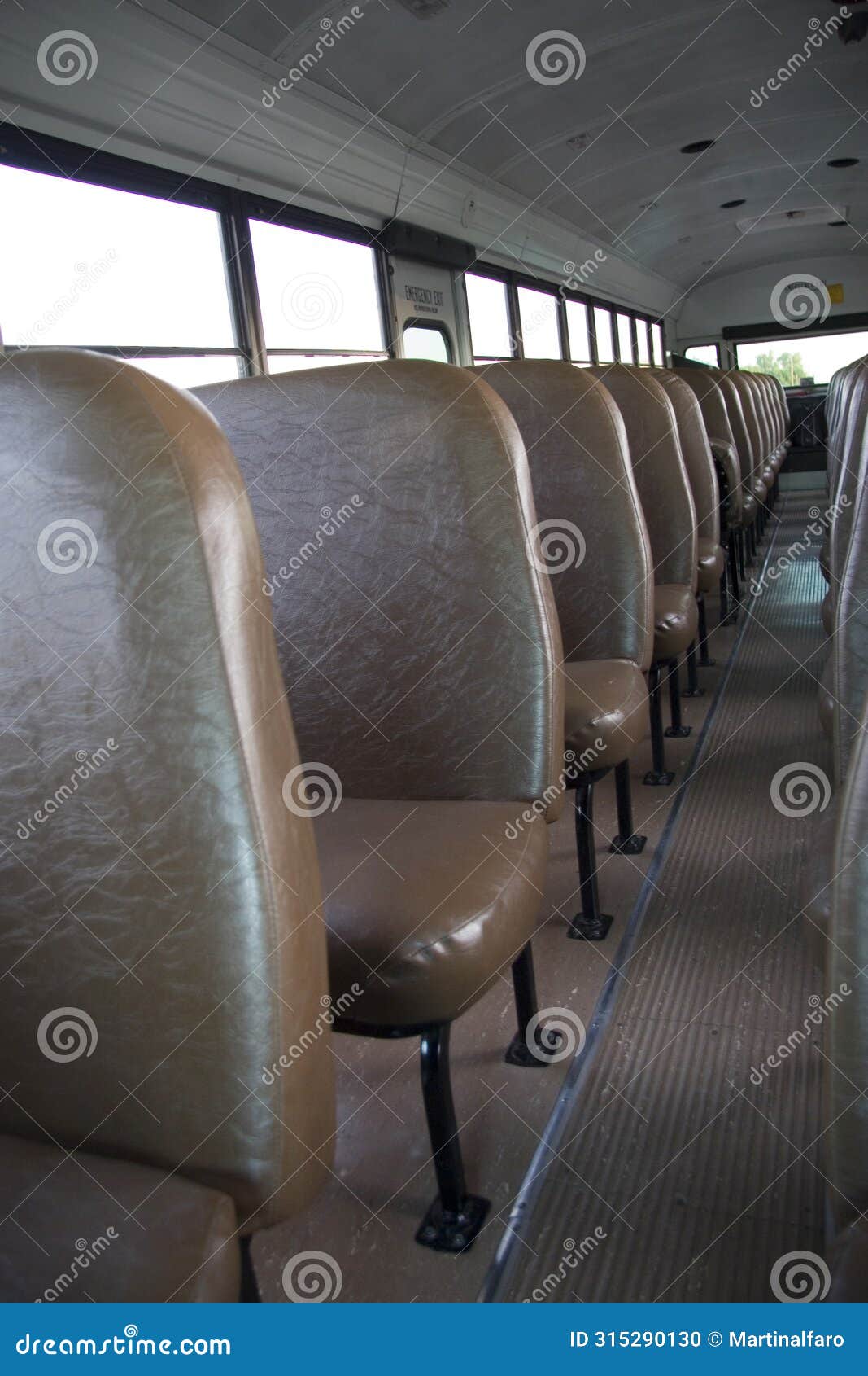 Interior School Bus Seats stock photo. Image of driver - 315290130