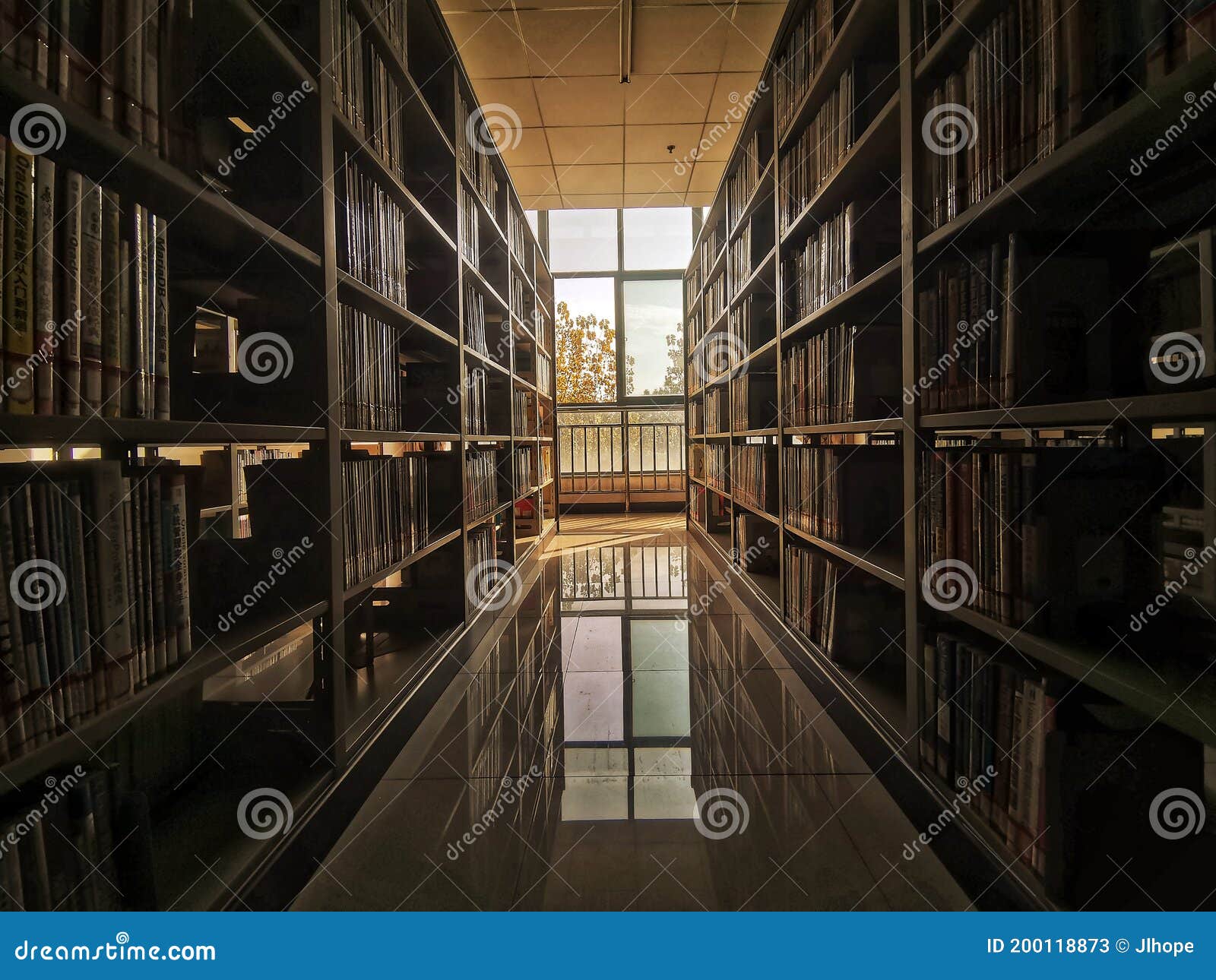 Interior View of a School Library in Wuhan City Editorial Stock Photo ...