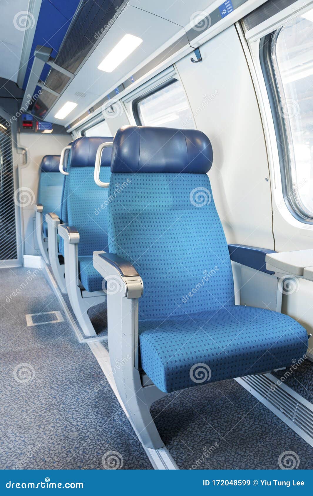Interior View of Seat in Modern Train Stock Image - Image of rapid ...