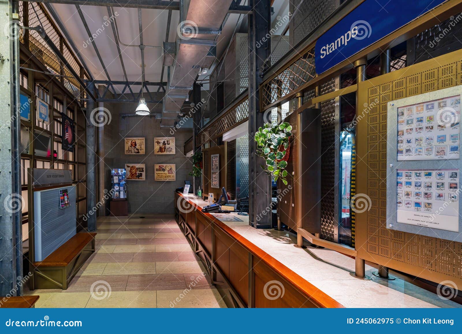Interior View of the Smithsonian`s National Postal Museum Editorial ...