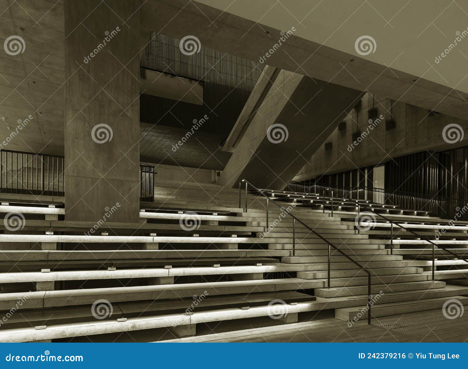 Interior View of Staircase and Entrance of Modern Architecture Stock ...