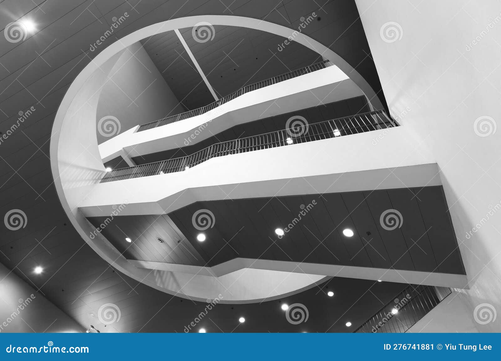 Interior View of Staircase Modern Building Abstract Background Stock ...