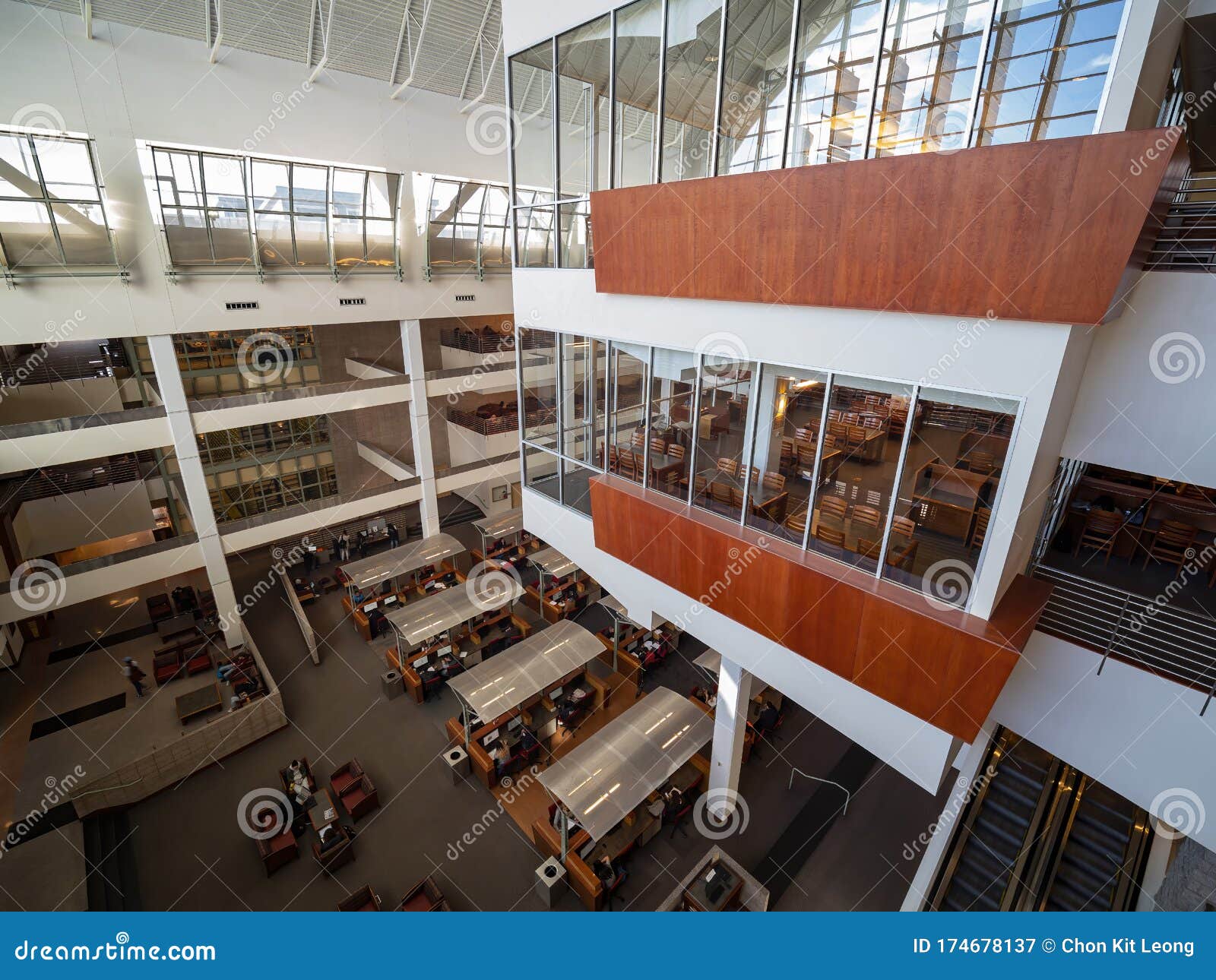 Interior View of the UNLV Lied Library Editorial Photography - Image of ...