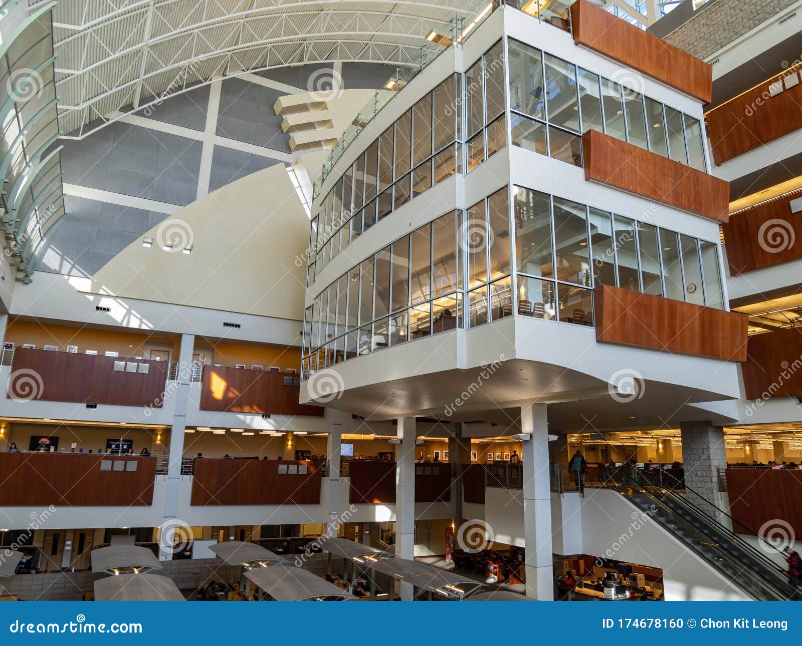 Interior View of the UNLV Lied Library Editorial Image - Image of vegas ...