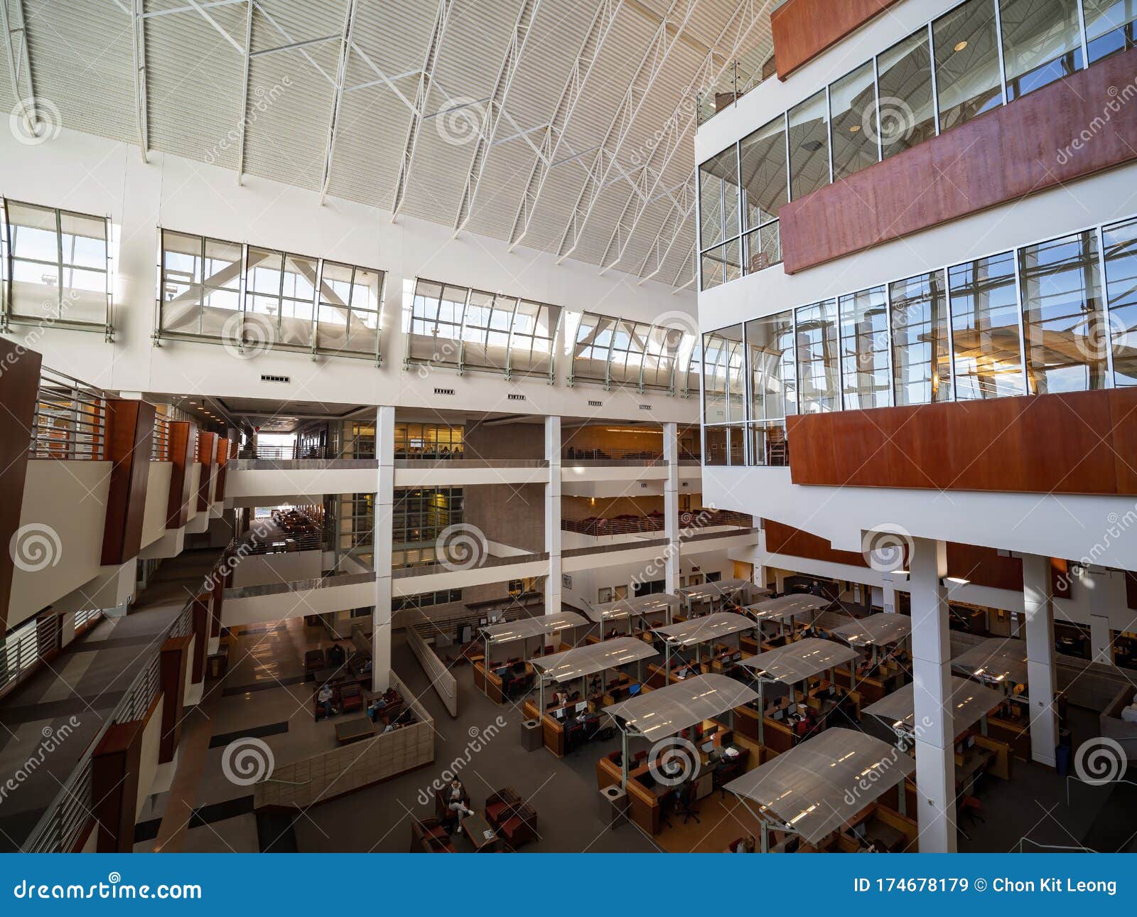 Interior View of the UNLV Lied Library Editorial Stock Image - Image of ...