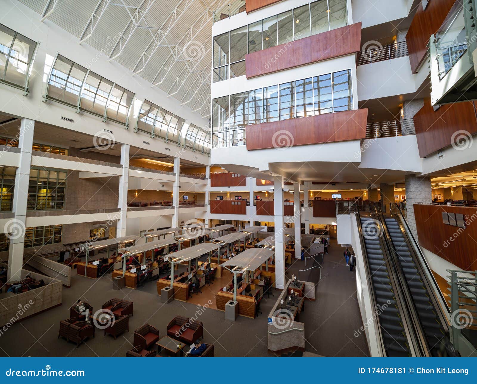Interior View of the UNLV Lied Library Editorial Photo - Image of ...